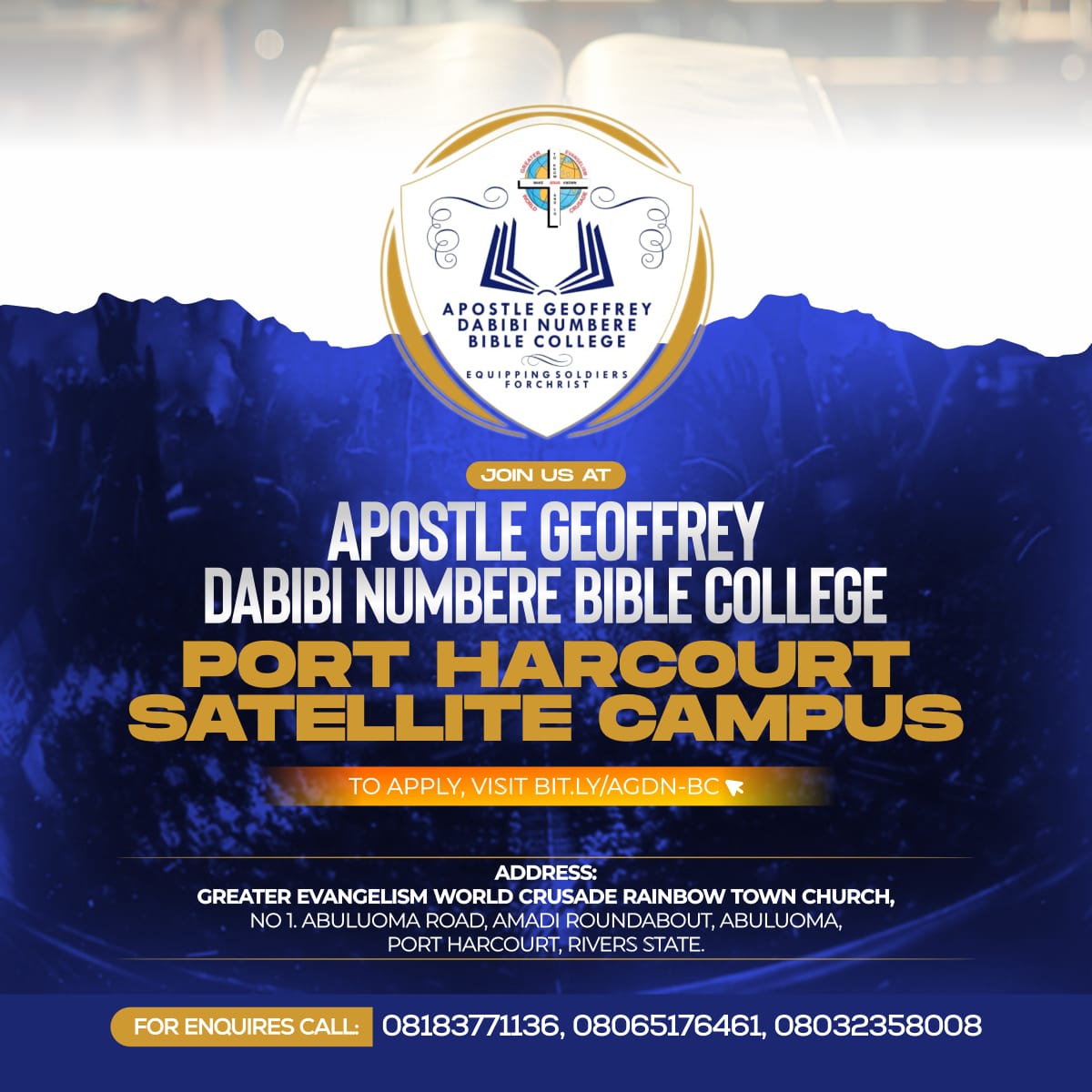 Apostle Geoffrey Dabibi Numbere Bible College - GEWC